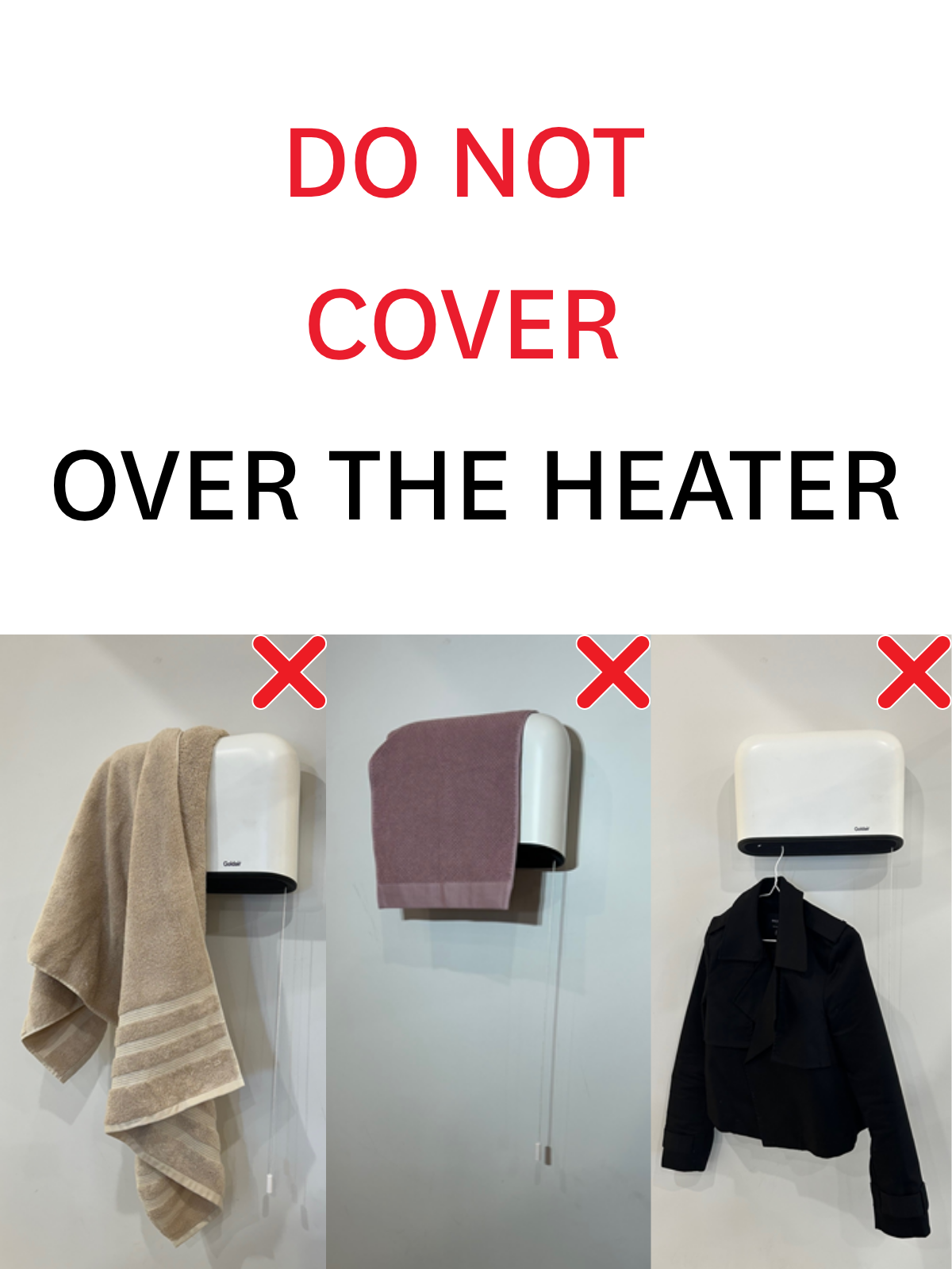 Bathroom Heaters - Do Not Cover – Goldair NZ